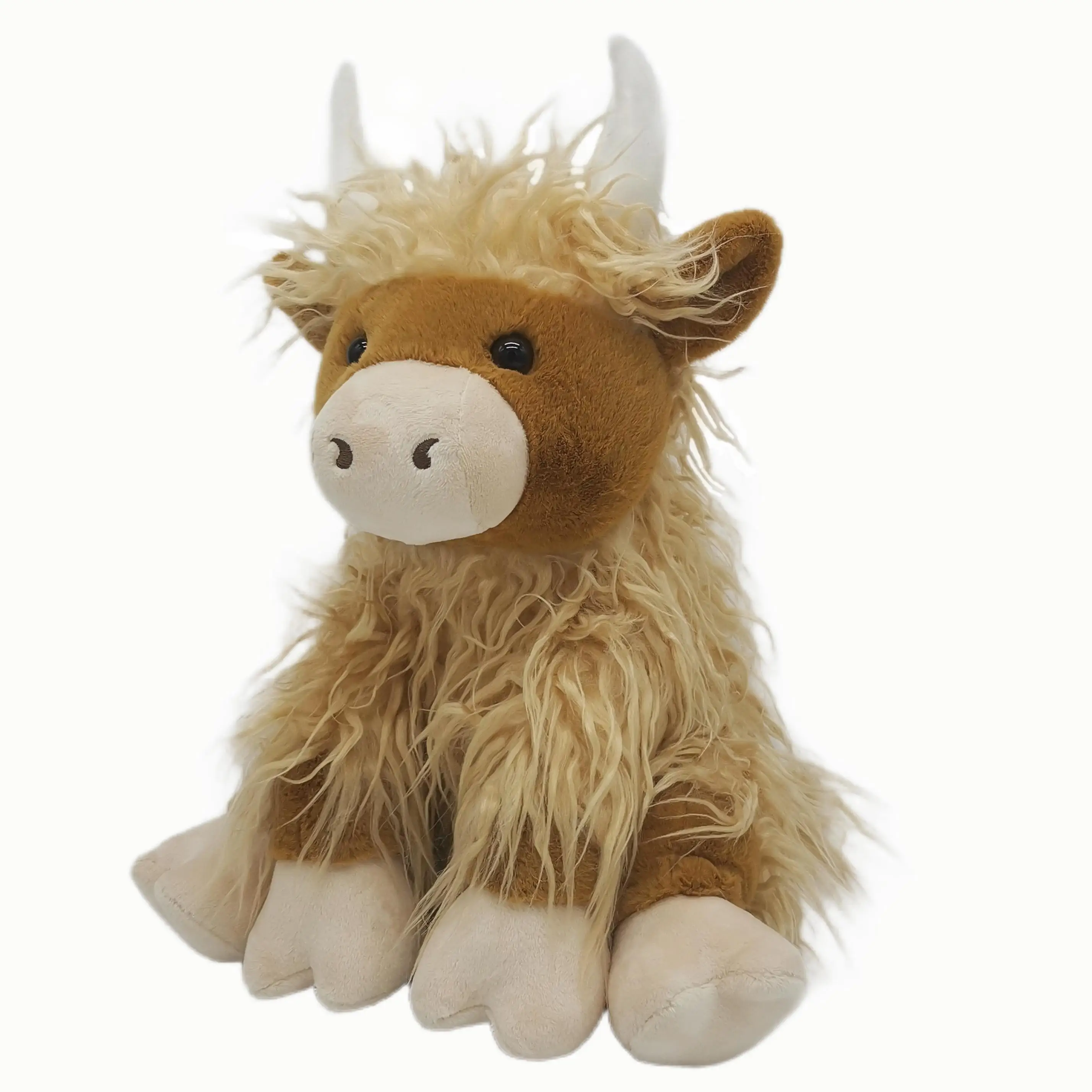 OEM/ODM 30cm High Quality Long Hair Soft Smooth Stuffed Cute Bull Bison ...