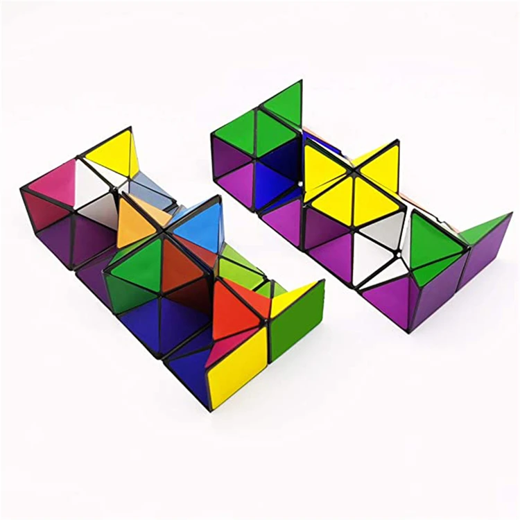 Magnetic Cube Fidget Toys Adult Stress Anxiety Relief 2 In 1 Transforming Geometric Puzzle Combo ...