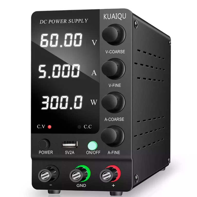 Desk DC Bench Adjustable Output Range 0~60 Volts/0~5 Amps DC Power ...