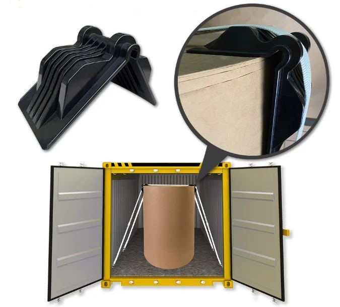 Pp Pe Black Plastic Corner Protector For Cargo Lashing Strap Plastic ...