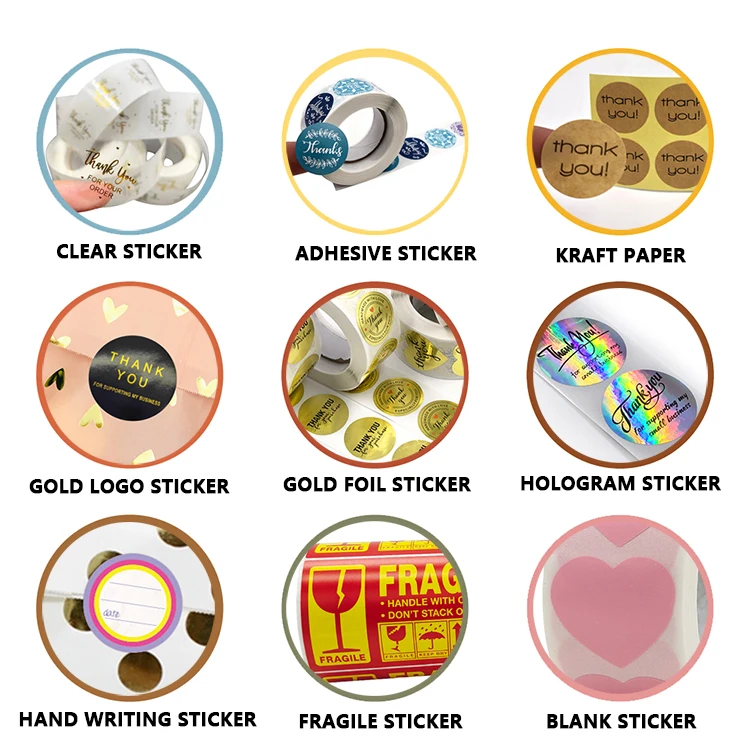 Packing Supplier Carton Thank You Custom Stickers Thank You Stickers ...