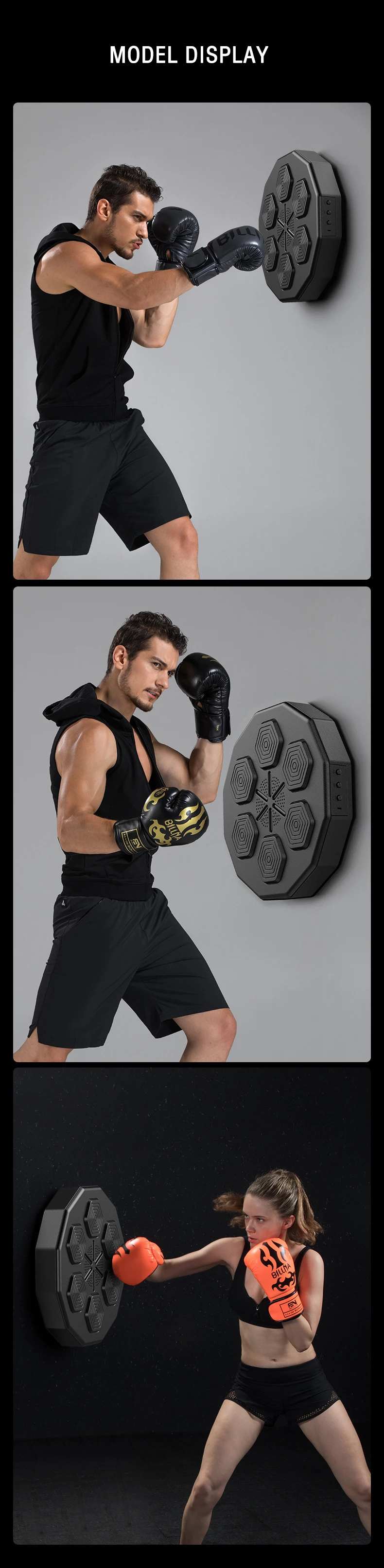 Smart Music Boxing Punching Training Dummy Electronic Home Fitness ...