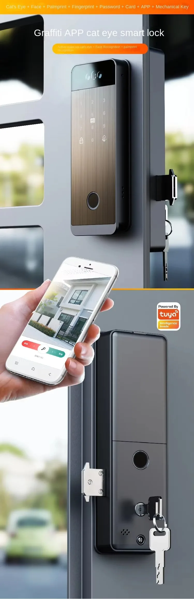 Aotills Android Smart Lock OLED Display