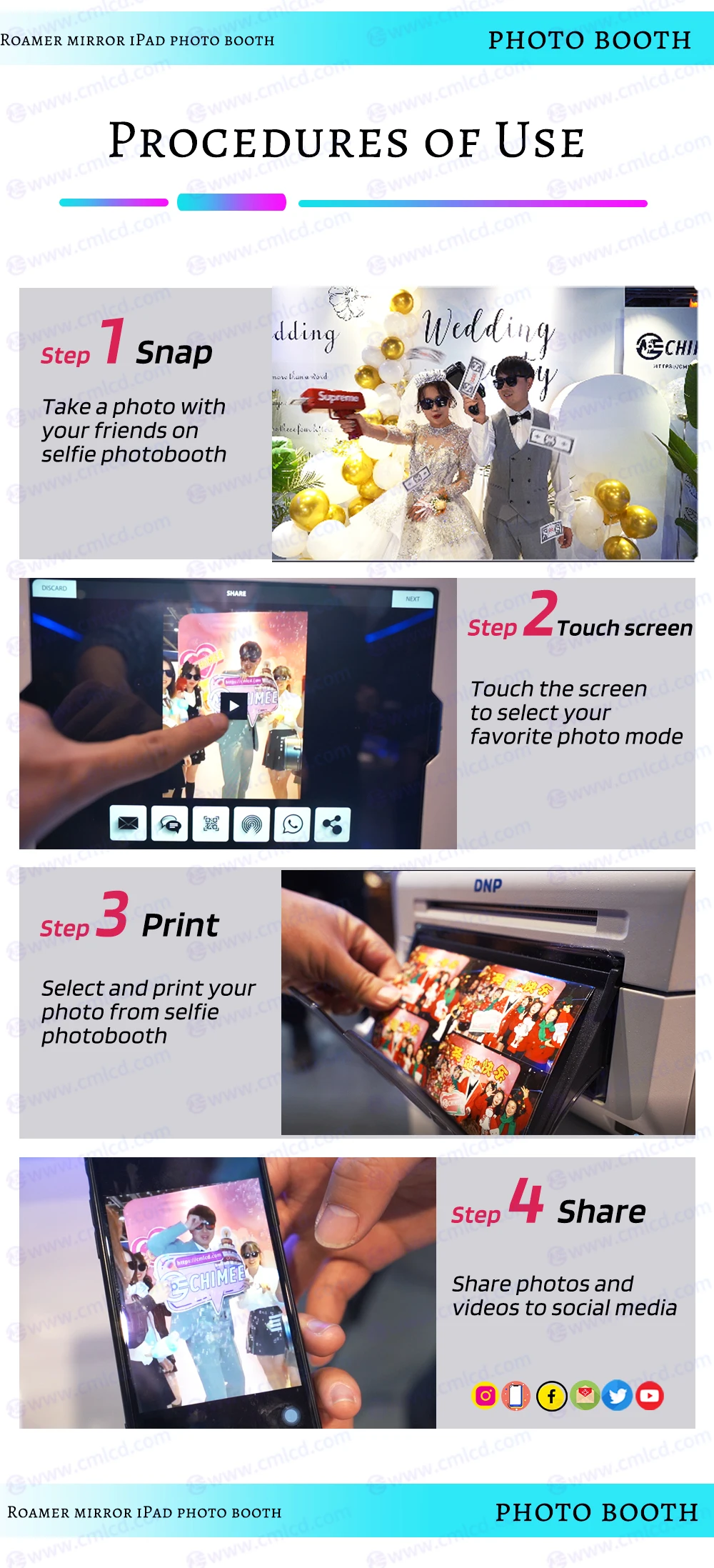 Aluminum Photobooth - Portable Ipad Shell with LED Light