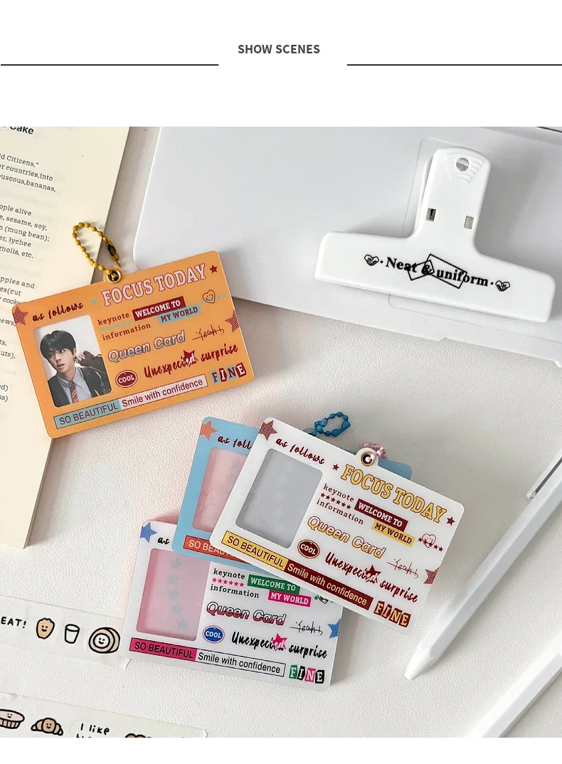 INS Kawaii Retro 1 Inch ID Card Holder - Perfect for Kpop Photocard