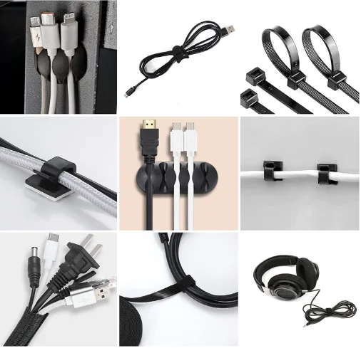 173 Pcs Cable Management Organizer Kit Cord Management Organizer Kit ...
