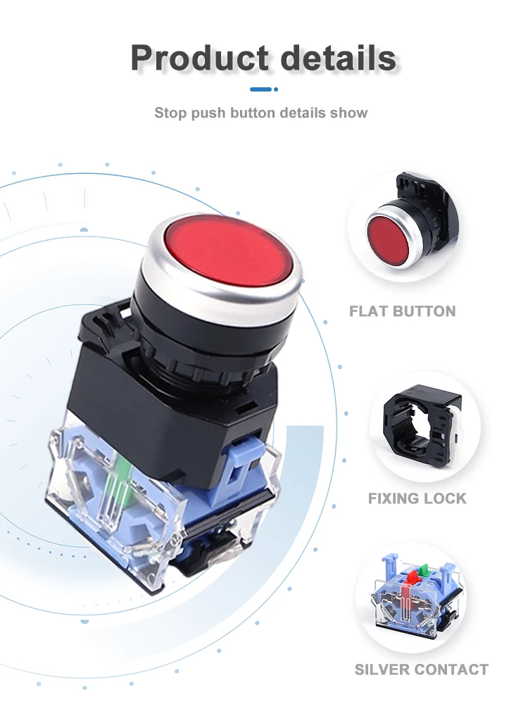 La38 Rotary Selector Mushroom Head Self-resetting Latching Momentary ...