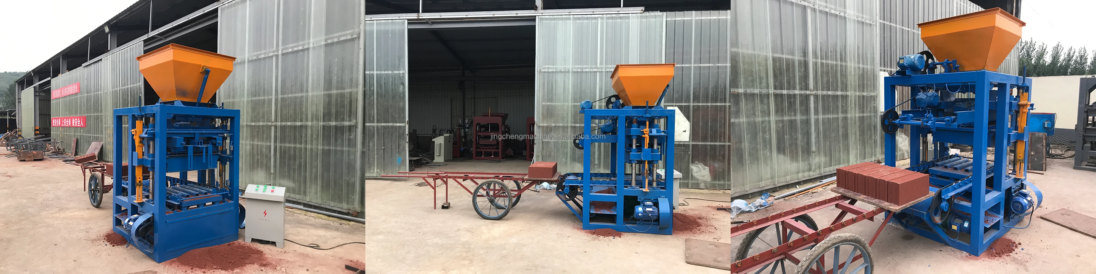 Concrete Cement Block Brick Making Machine Semi Automatic In Uganda ...