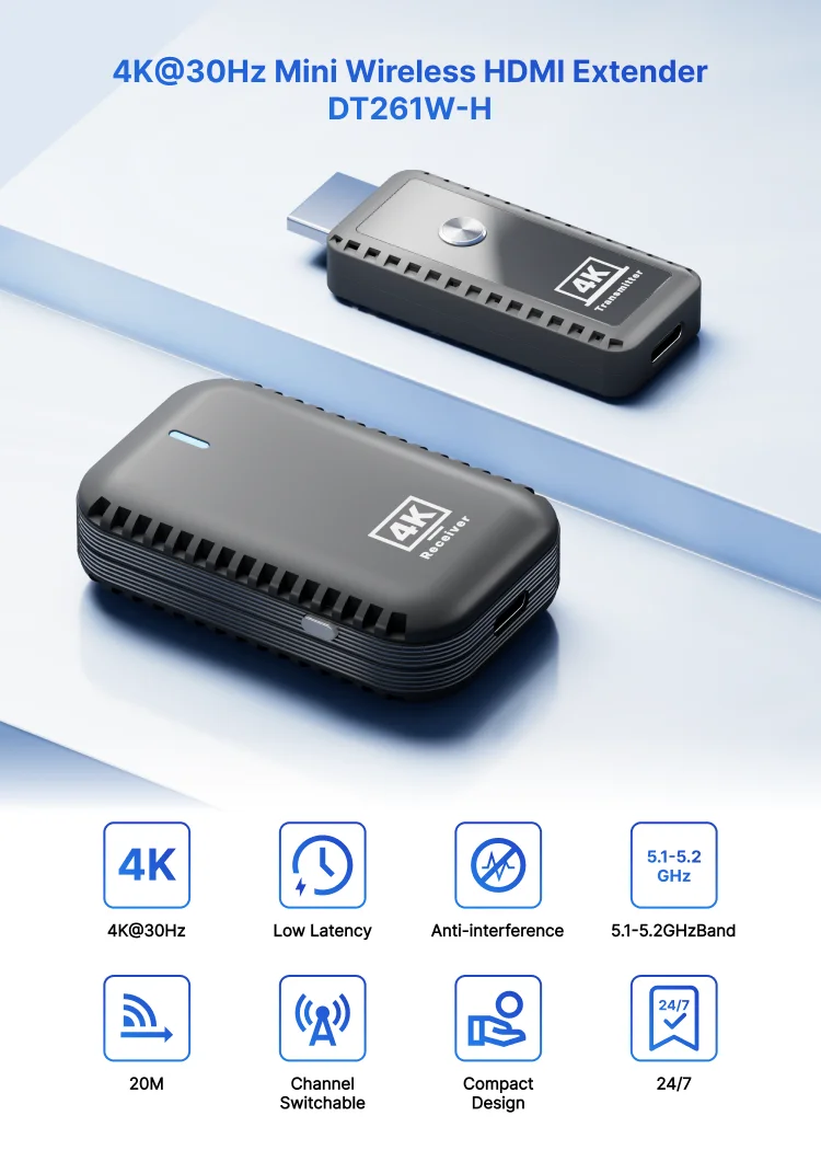 30m 4k Wireless Hdmi Extender Transmitter 5ghz Wifi Hdmi Extender Video Transmitter Receiver For ...