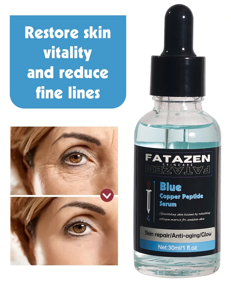 Blue Copper Peptide Face Serum - Anti-Aging & Moisturizing