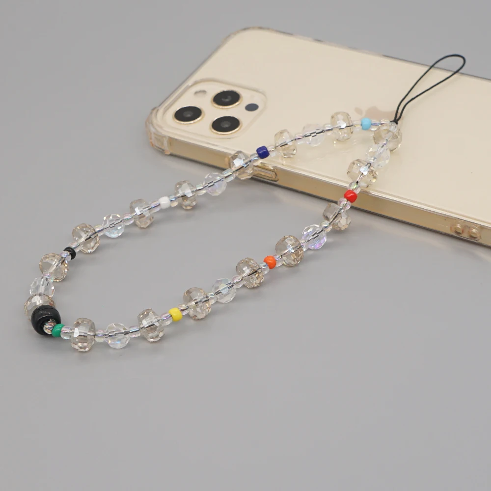 Go2boho Charm Phone Chains Chain Telephone Jewelry 8mm Round Crystal ...
