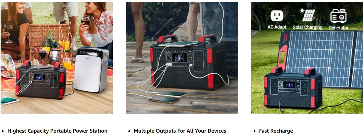 Easy Installation 1000watt 2000w Portable Solar Generator 3000w Off ...