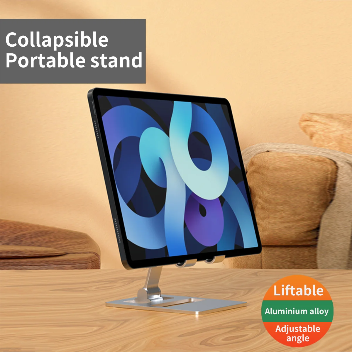 Dual Foldable Fully Adjustable Desktop Tablet Holder for iPad Stand 4 ...