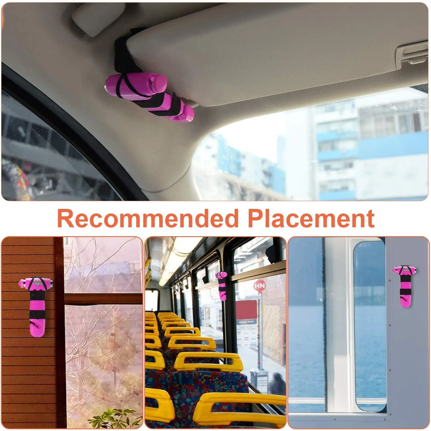 Wholesale Pink Emergency Safety Hammer Glass Breaker Car Window Breaker ...