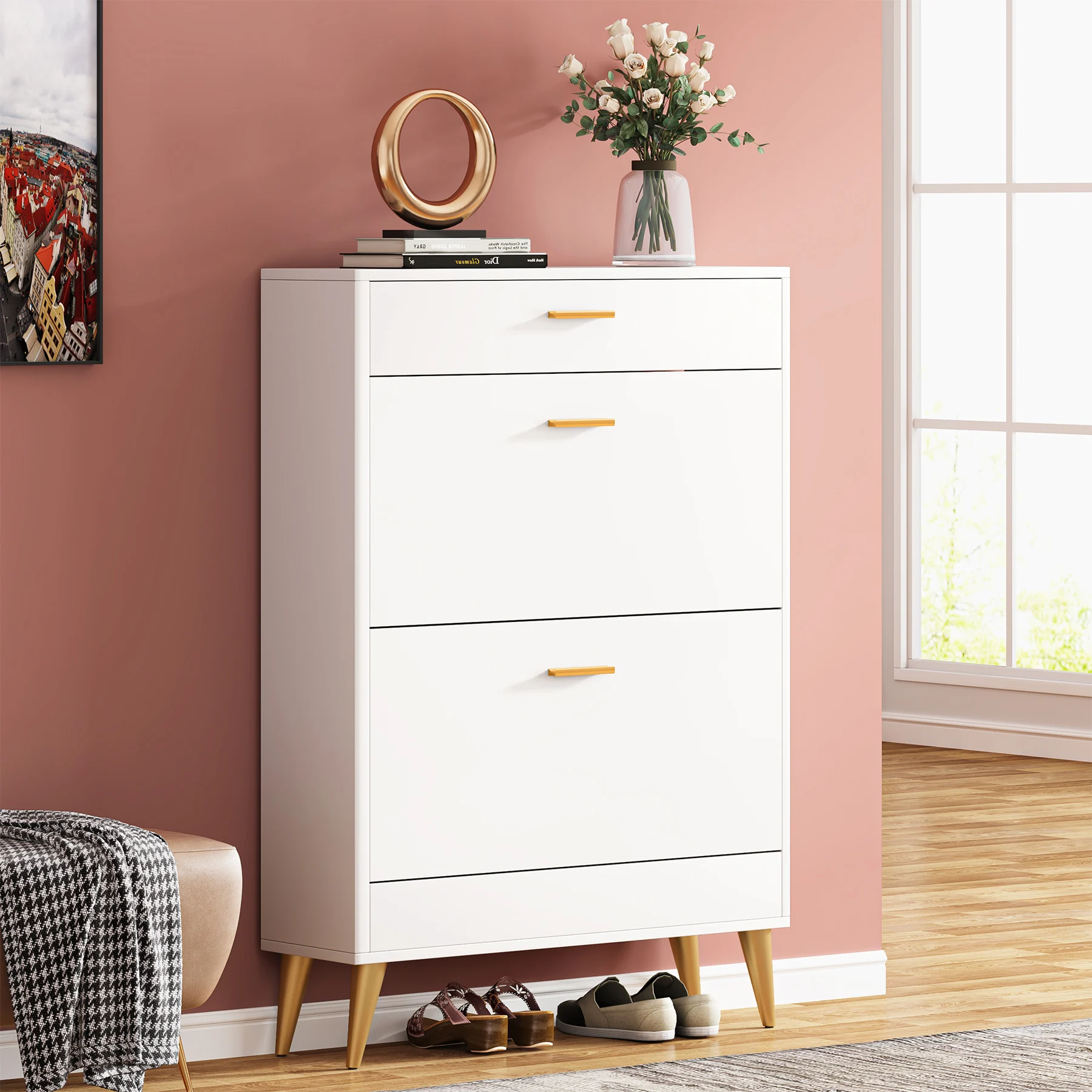 Oversea Warehouse Shoe Display Rack Entryway Organizer Storage Cabinet ...