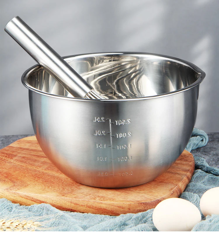 Wholesale Bakery Mixing Bowl with Spout - Stainless Steel