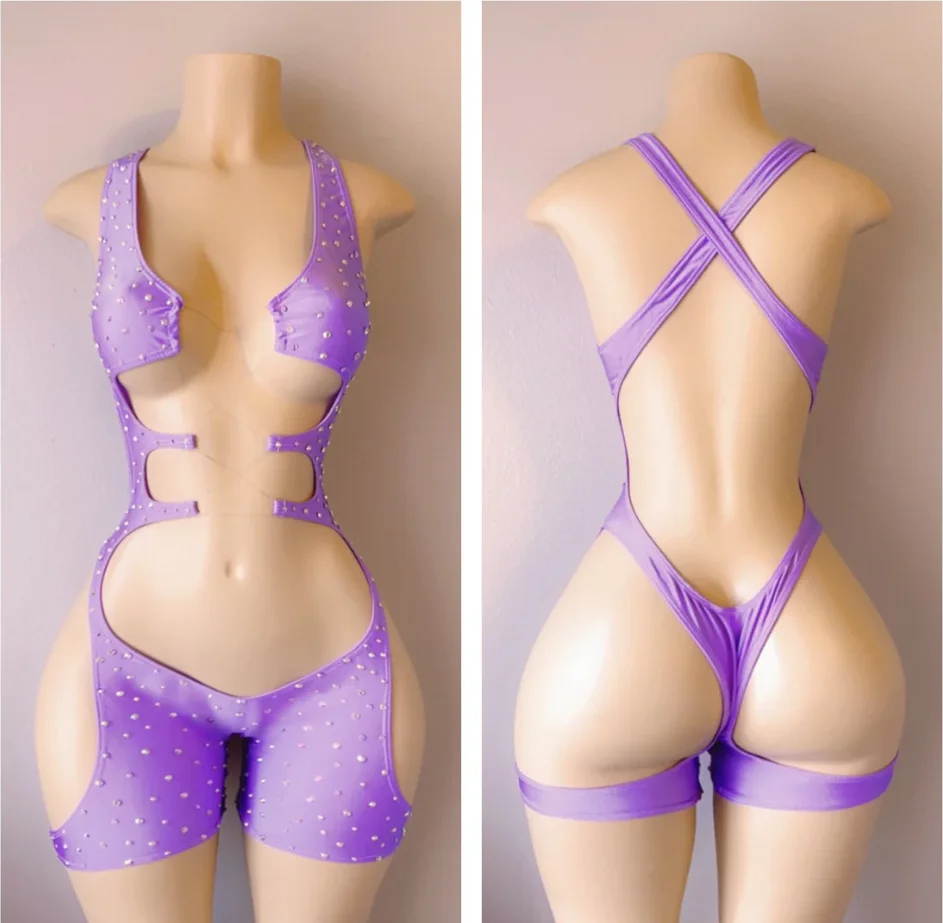 Ailangke Wholesale Diamond One Piece Stripper Outfit Exotic Dancewear ...