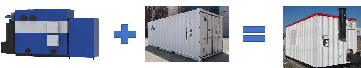 CE Small Container Modular Biomass Wood Pellets Boiler