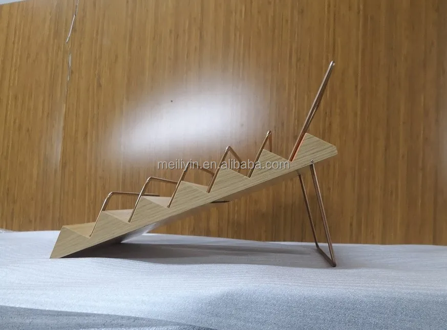 7 Stairs Oak Wood Countertop Display Stand for Purses - Eco-Friendly ...