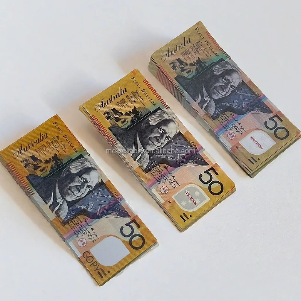 Double-Sided Australian Prop Money - 50 Dollar Polymer for Film & Party