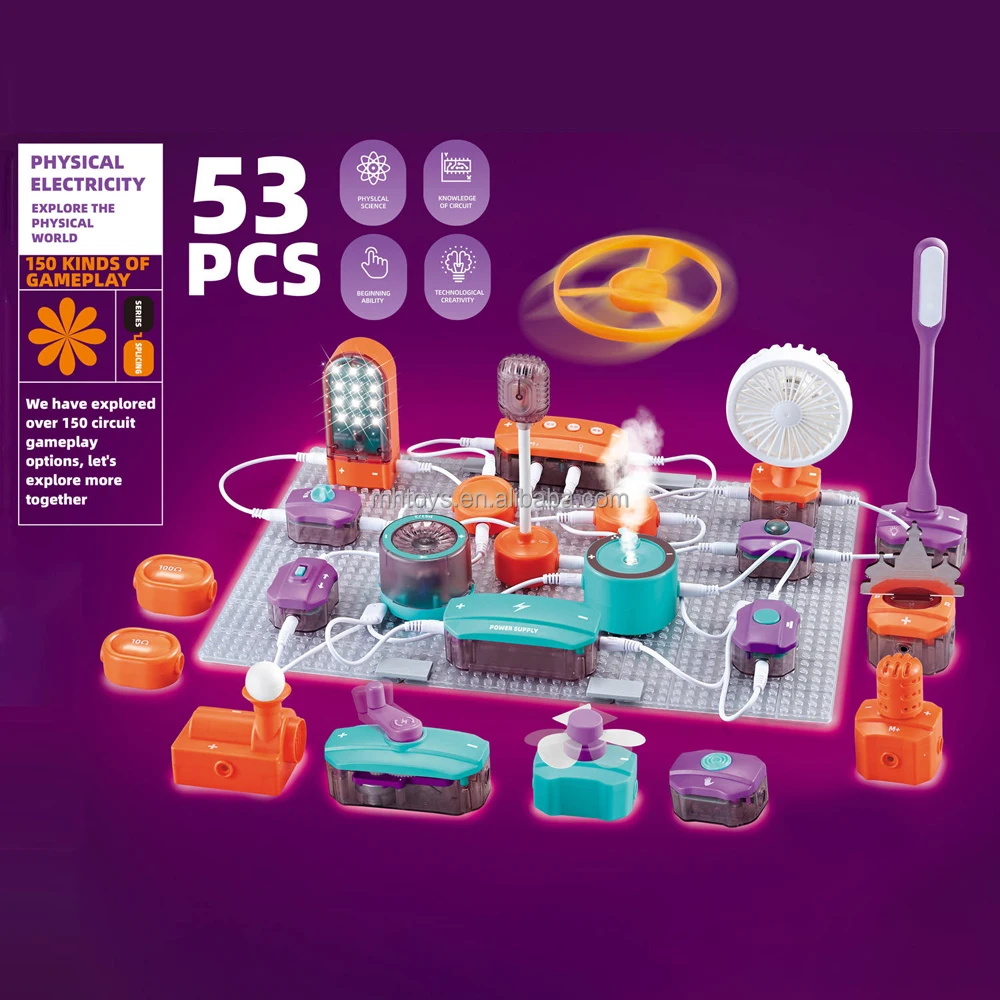 53pcs Electric Circuits Blocks Diy Circuit Link Board Electronics ...