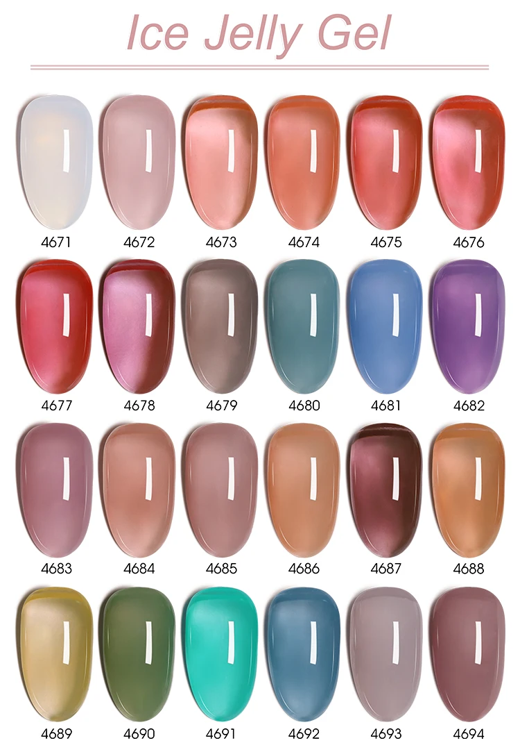 IBDgel 24-Color Non-Toxic Ice Jelly Gel Polish Set 15ml UV Gel Polish ...