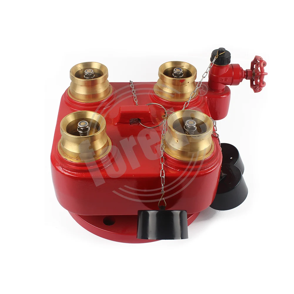 Forede Four Way Breeching Inlet Fire Hydrant Valve for Fire Fighting ...