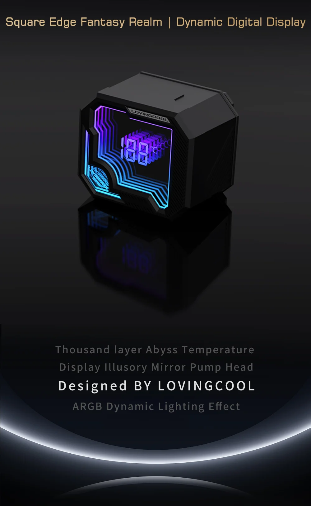 Lovingcool 2025 Digital Display ARGB PWM Liquid Cooler