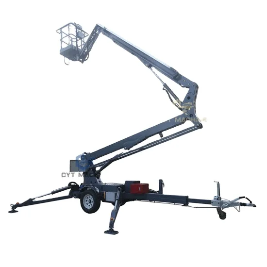 Mobile Towable Boom Lift Cherry Picker Boom Spider Lift 18m 20m For ...