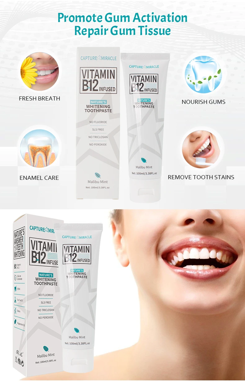 Pei Mei Vitamin B12 Toothpaste - Whitening & Anti-bacterial