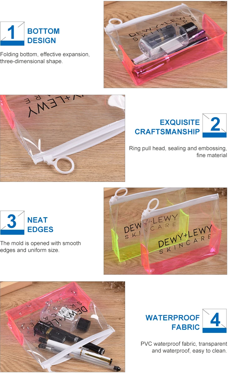 Customized Clear Transparent Plastic Pvc Packaging Cosmetic Makeup ...