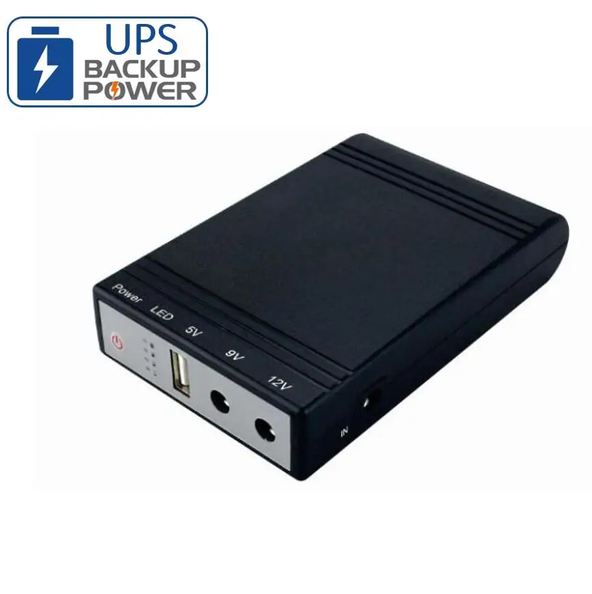 Battery Backup Power Bank 5v 9v 12v Outputs Mini Ups For Fibre Router ...