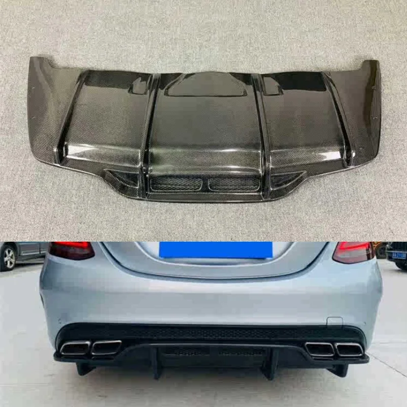 Carbon Fiber W205 Rear Bumper Diffuser Kit for Mercedes Benz Coupe W205 ...