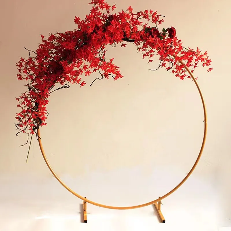 Customizable Golden Garden Wedding Balloon Arch Hoop Stand - Oem