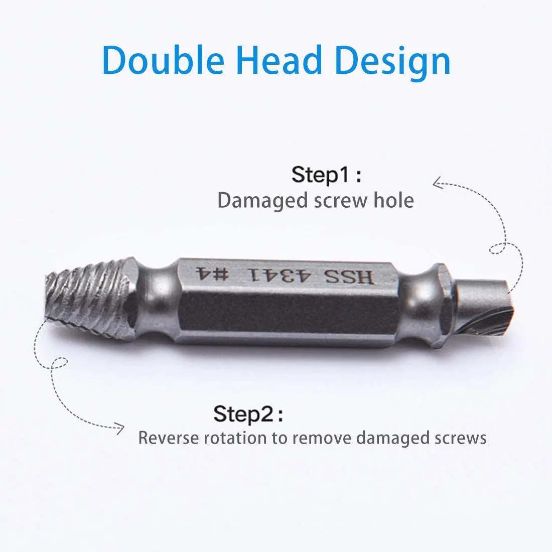 Hss 4341 6pc Damaged Screw Extractor Drill Bit Guide Broken Bolt Stud ...