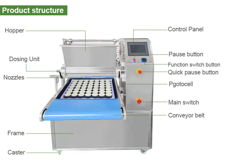 Stainless Steel Industrial Cookie Dispenser Tiramisu Baking Production ...