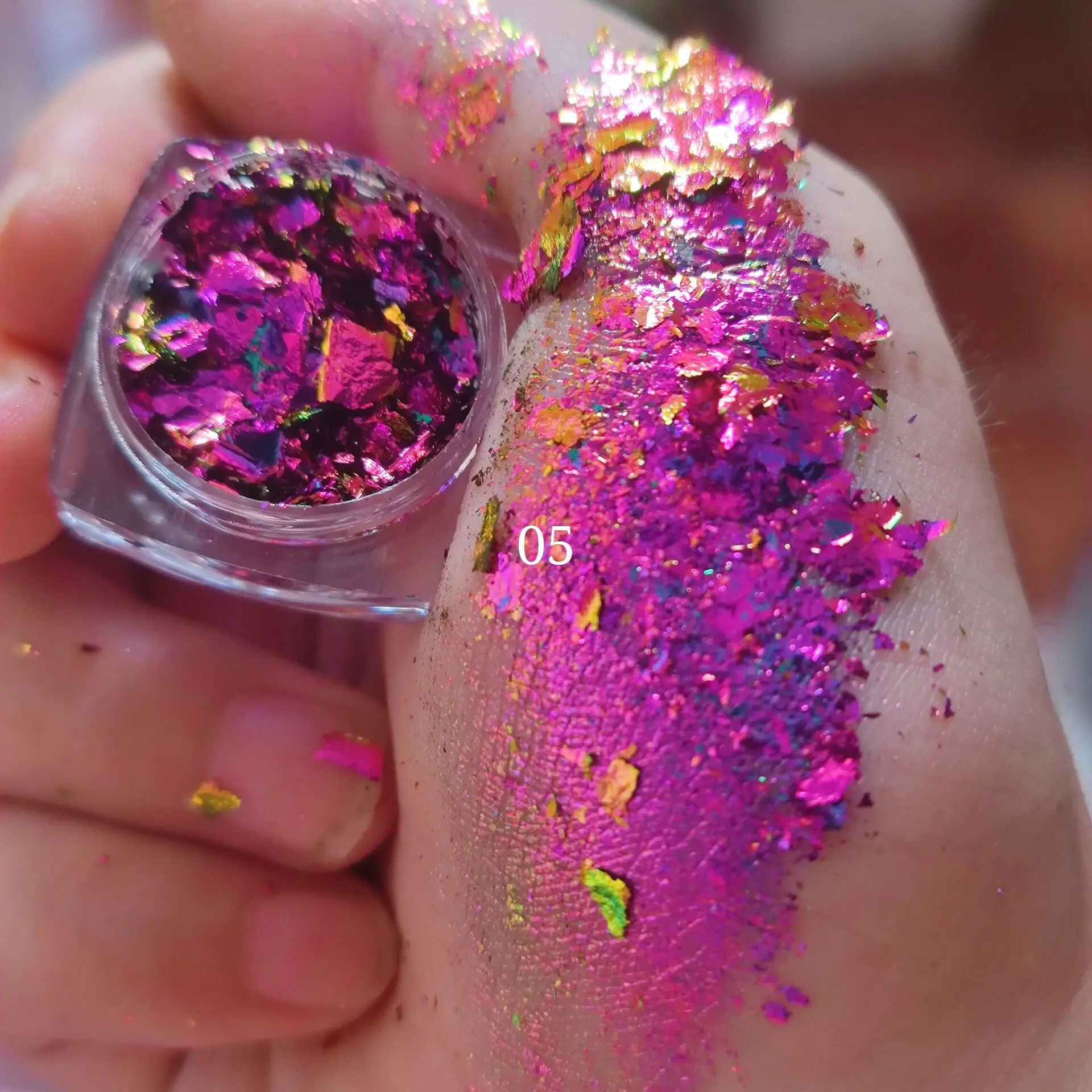 Red Eyeshadow Flakes Chameleon Eyeshadow Flakes Rainbow Pigment Multi ...