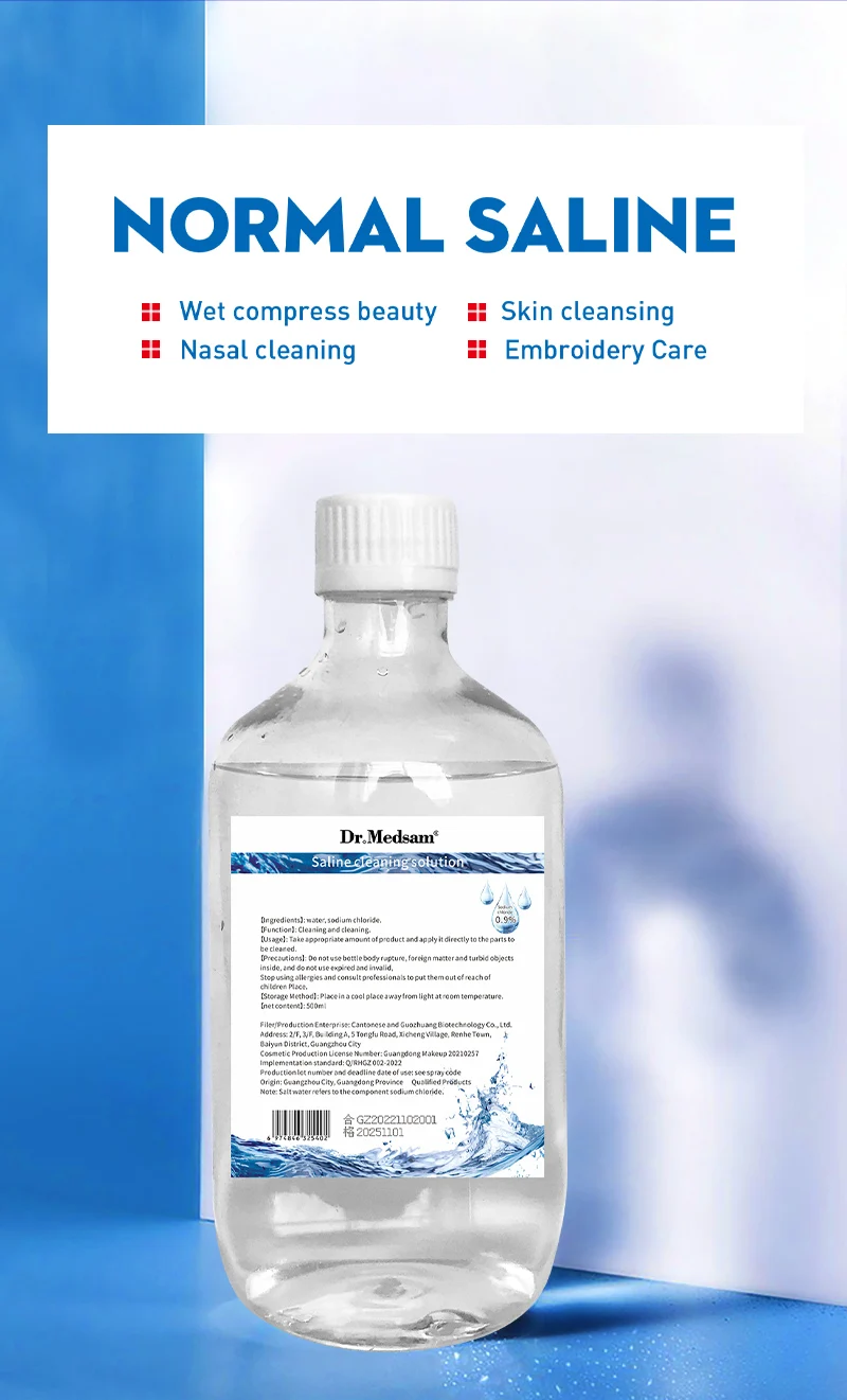 Sterile Normal Saline 0.9%,clean the Wound,tattooed,eyebrows,oral and ...