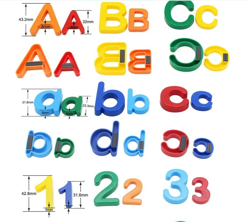 Abc Educational Toys Magnetic Letter Plastic Refrigerator Sticker ...