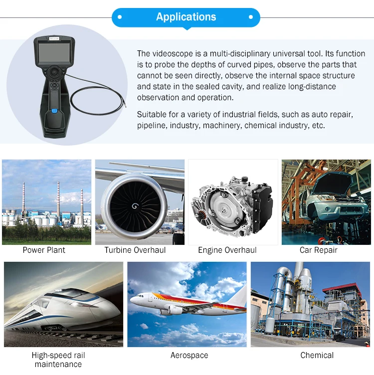 Industrial Borescope - DELLON VT6300 - Waterproof & 4-Way Articulation