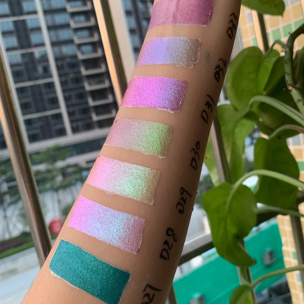 Iridescent Pressed Eyeshadow - Multi Duochrome Colors