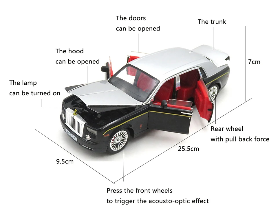 1:18 Pull Back Alloy Car Diecast Toy Vehicle - OEM Available