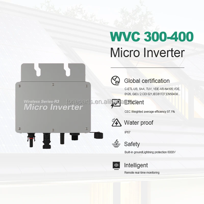 Wvc Micro Inverter 300w 400w 600w 700w 800w 1200w 1400w 1600w 1800w ...