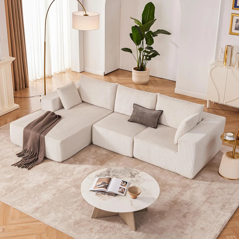 Whole sponge sofa compression segment combination sofa L-type chair ...