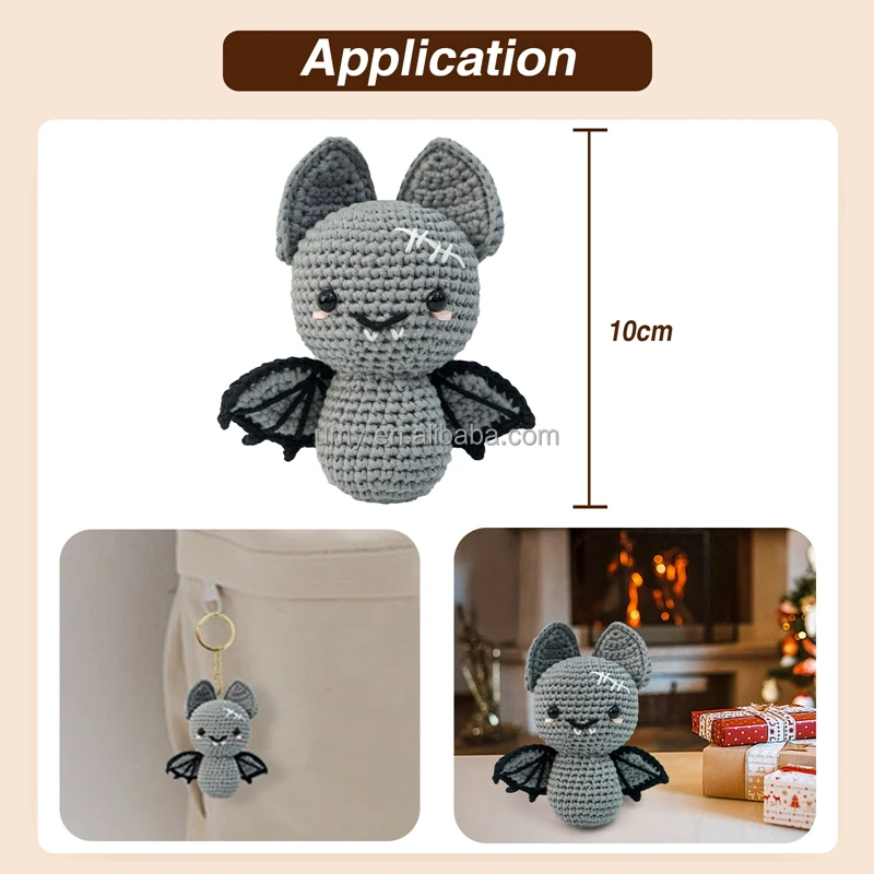 Learn to Beginner Crochet Bats Amigurumi Bat Plush Halloween Plushie ...