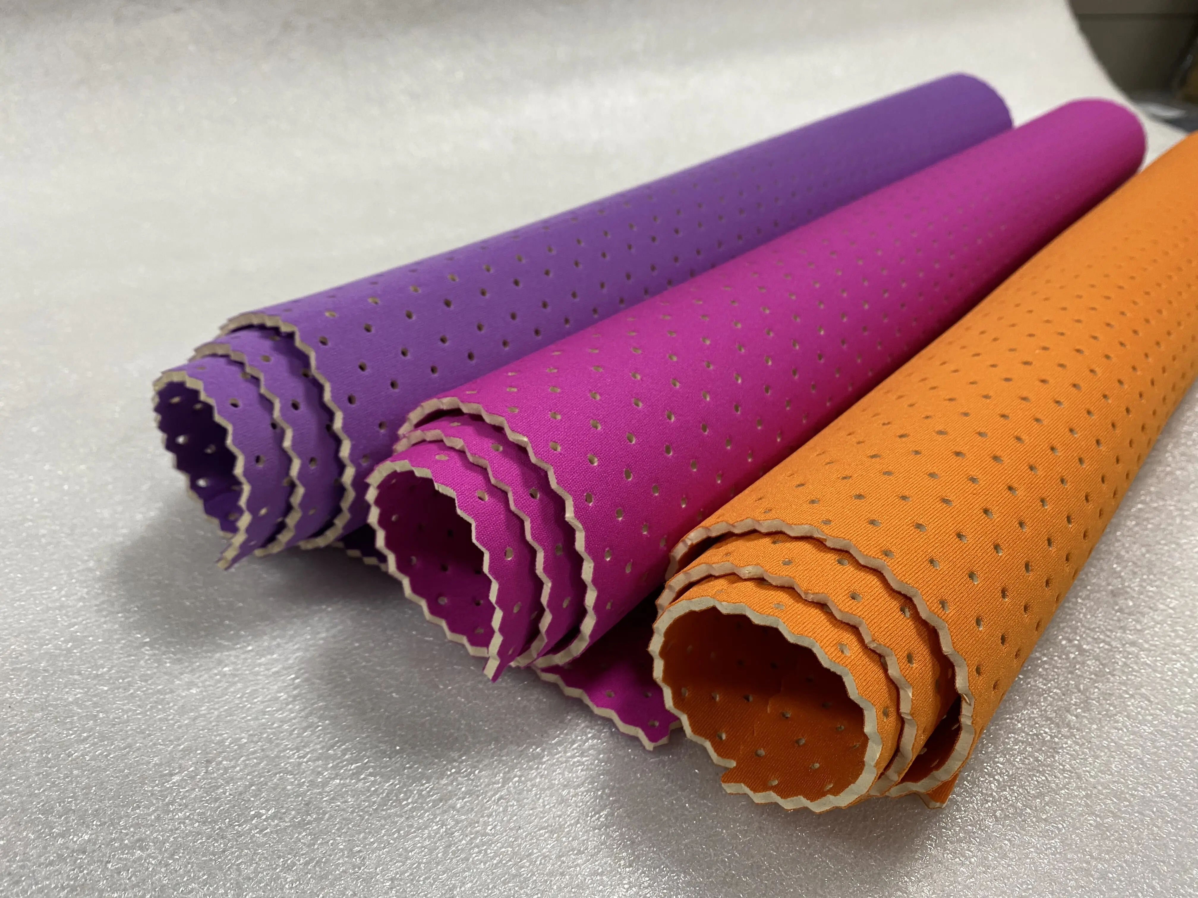Custom Thickness Soft Perforated Rubber Material Nylon Polyester ...
