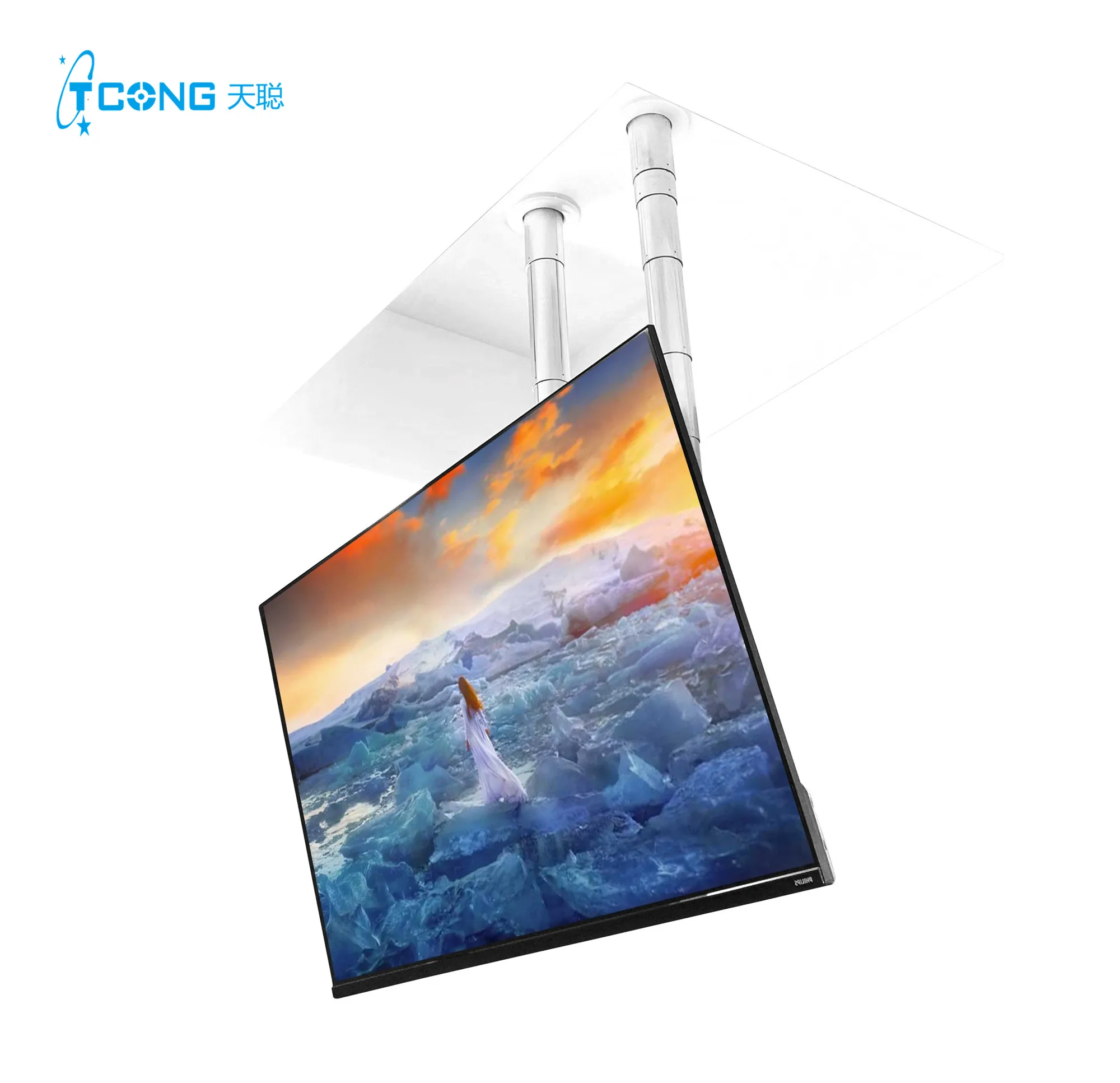 TV Ceiling Hinge Motorized TV Lift - Hidden Cabinet Display