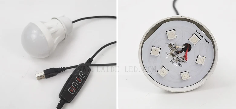 Dc5v 5w Colorful Color Led Bulbs Usb Portable Rechargeable Light Bulb ...