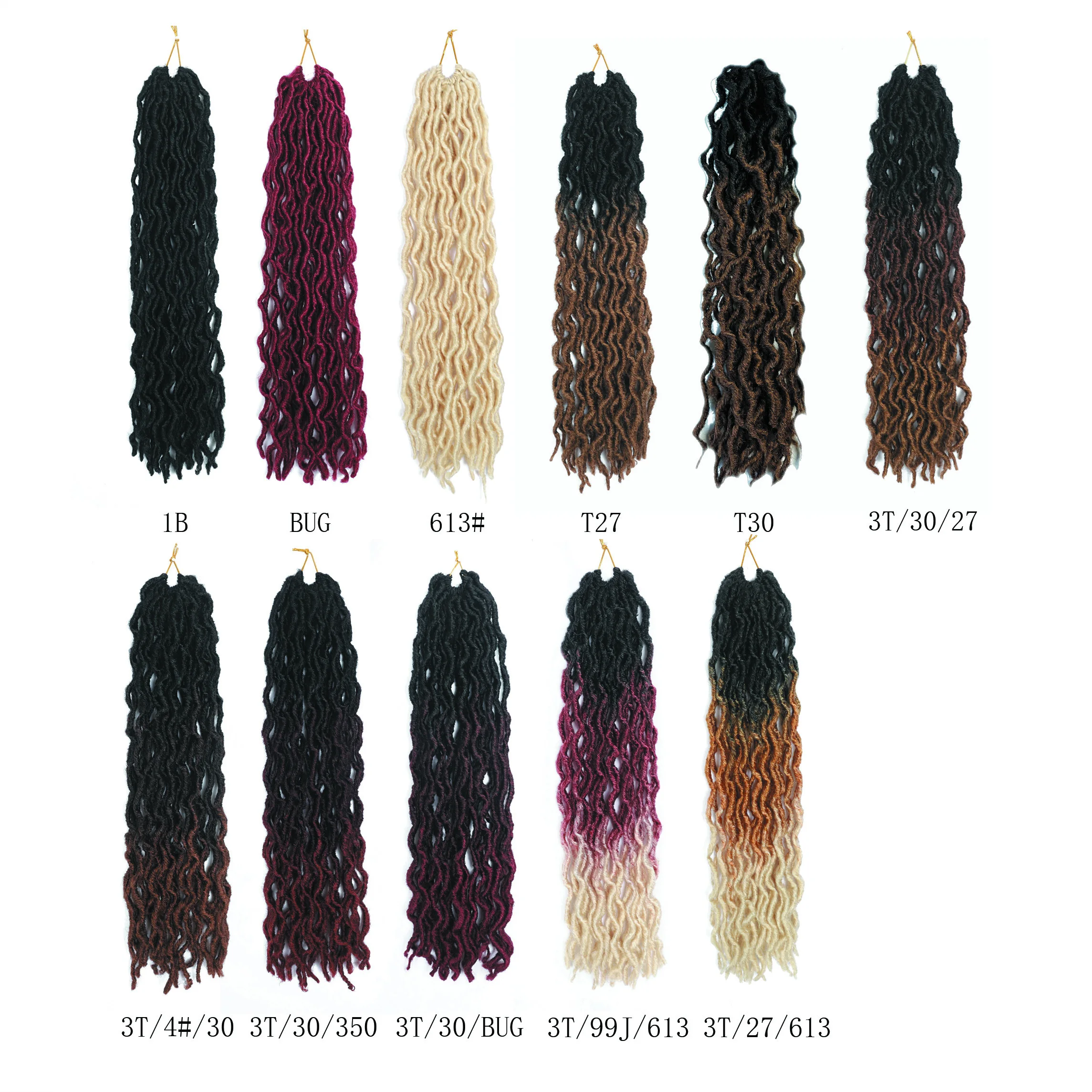 Synthetic 18inch Gypsy Locs Extension Jumbo Braids Freetress Wavy Curly ...