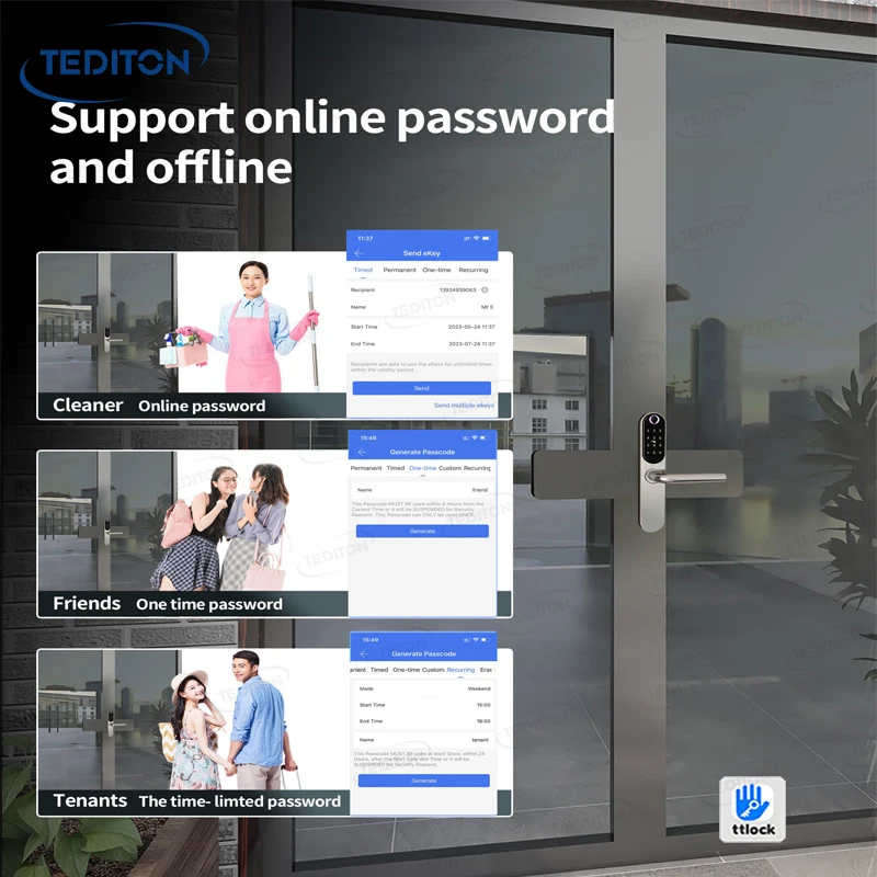 Tediton Safe Fireproof Waterproof 304 Stainless Steel Ttlock